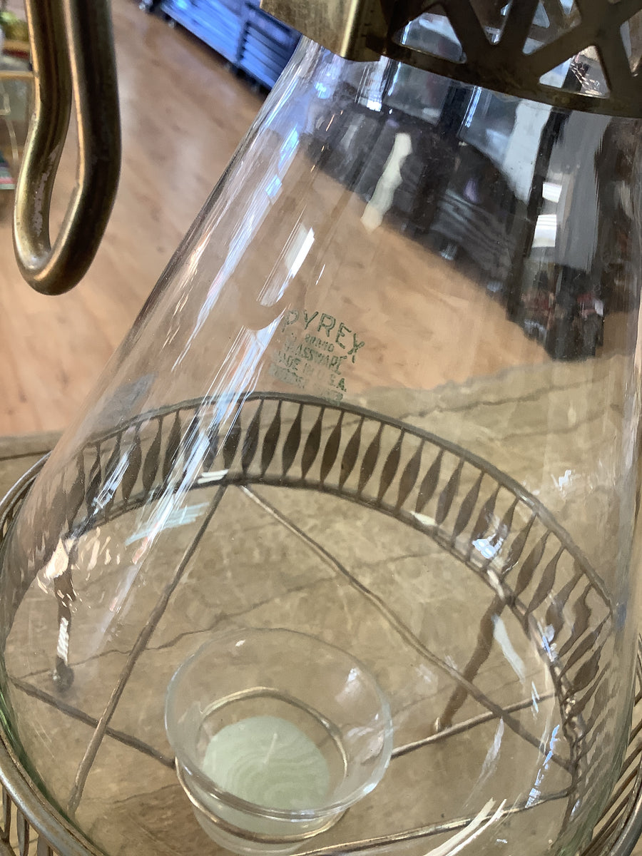 A 0312 Vintage Coffee Carafe and Warmer Stand Pyrex & Brass – Local ...